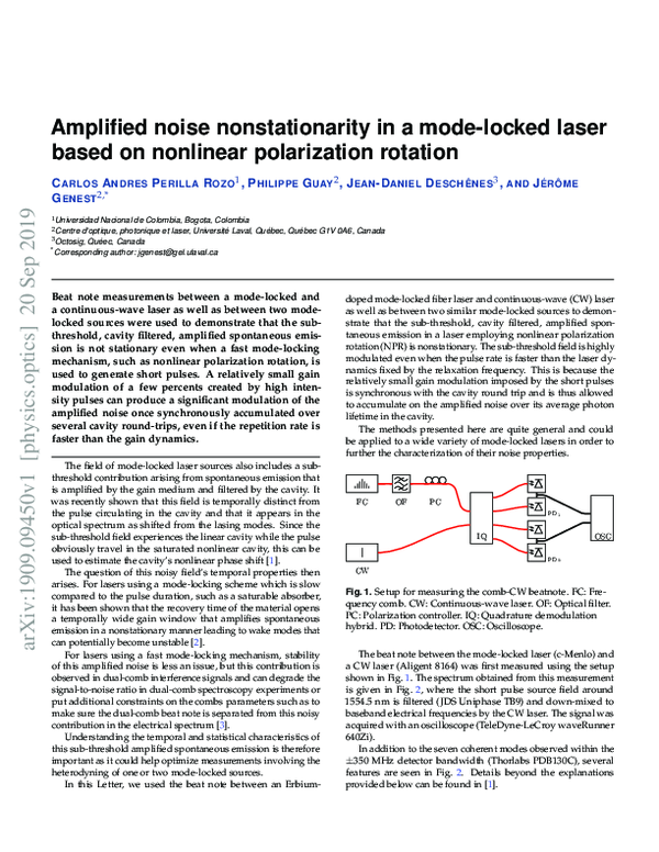 (PDF) Amplified noise nonstationarity in a mode-locked laser based on ...