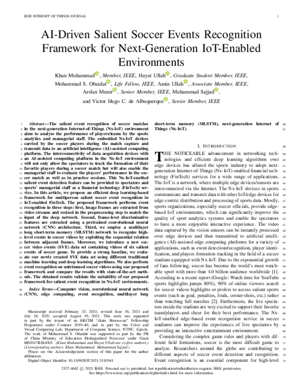 AI-Driven Salient Soccer Events Recognition Framework for Next ...