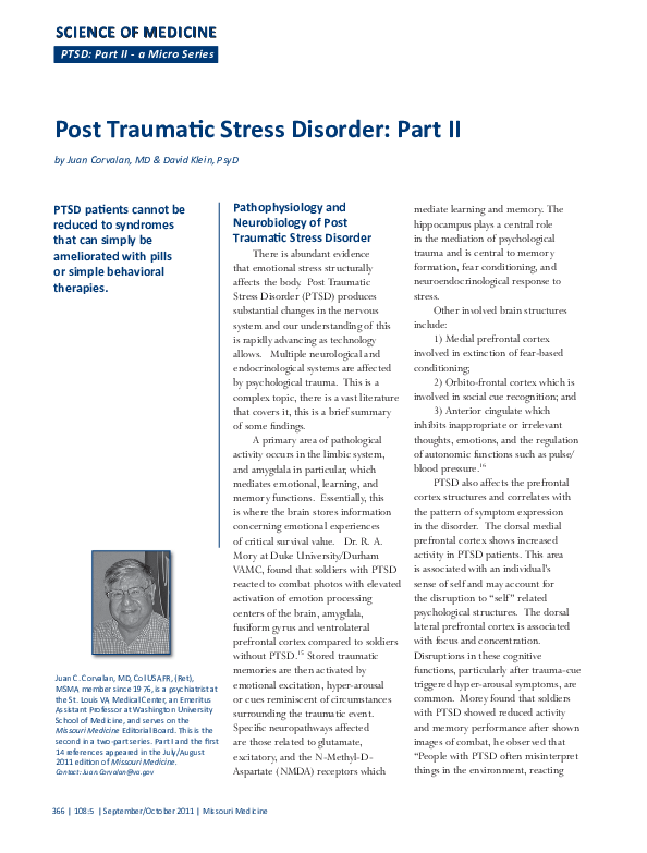 (PDF) Post traumatic stress disorder: part II