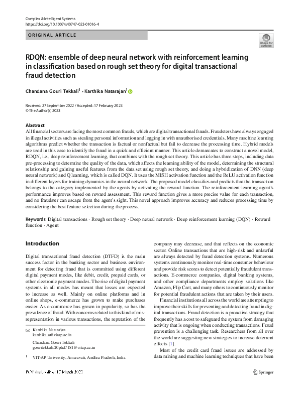 Pdf Rdqn Ensemble Of Deep Neural Network With Reinforcement Learning In Classification Based