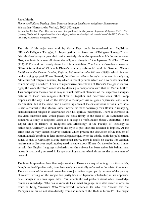 (PDF) Martin Repp on Honen