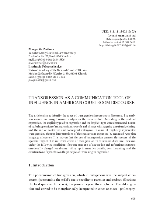(PDF) Transgresija kao komunikacijsko sredstvo utjecaja u američkome ...