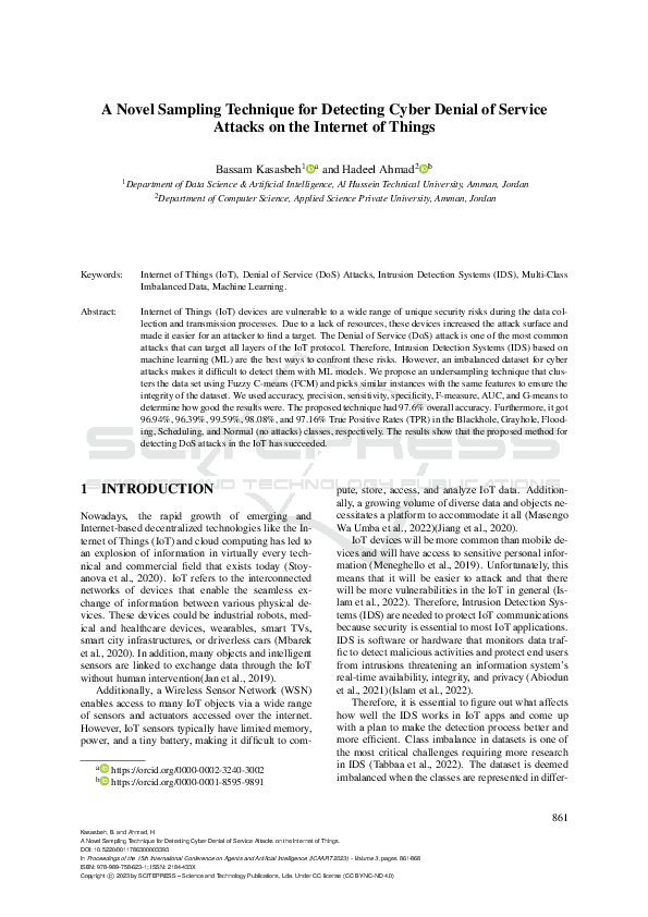 (PDF) A Novel Sampling Technique for Detecting Cyber Denial of Service Attacks on the Internet ...