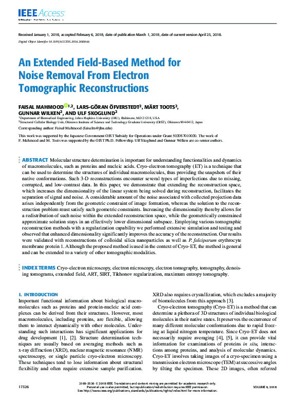(PDF) An Extended Field-Based Method for Noise Removal From Electron ...