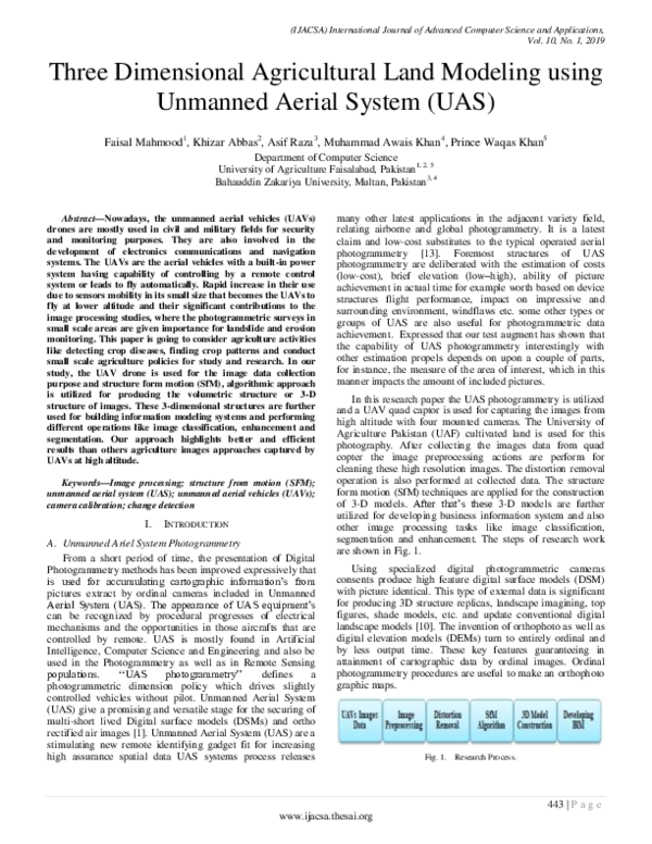 (PDF) Three Dimensional Agricultural Land Modeling using Unmanned Aerial System (UAS)