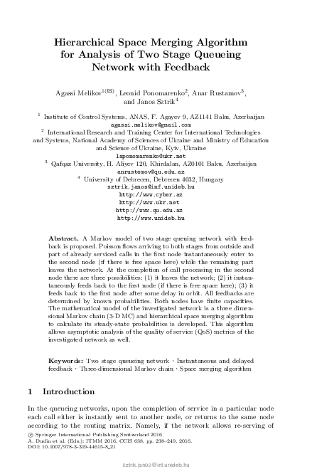 (PDF) Hierarchical Space Merging Algorithm for Analysis of Two Stage ...