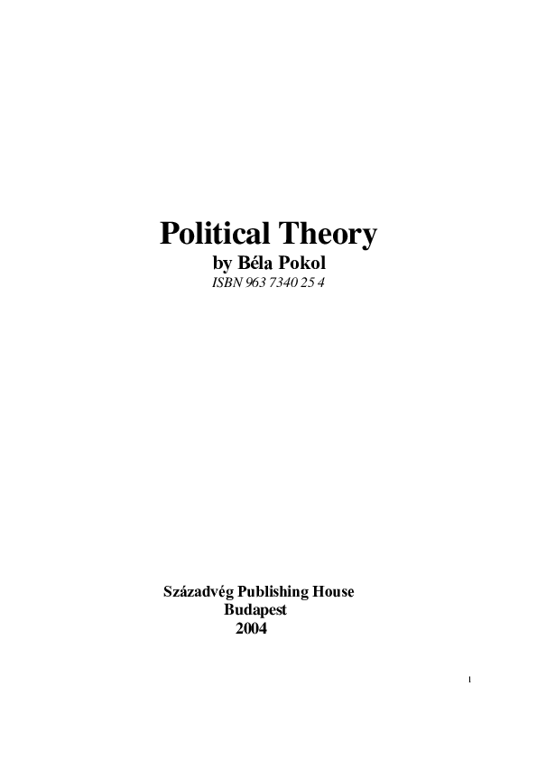 (PDF) Political Theory