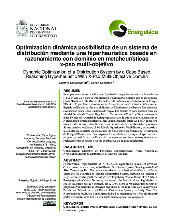 (PDF) Dynamic Optimization of a Distribution System by a Case Based ...