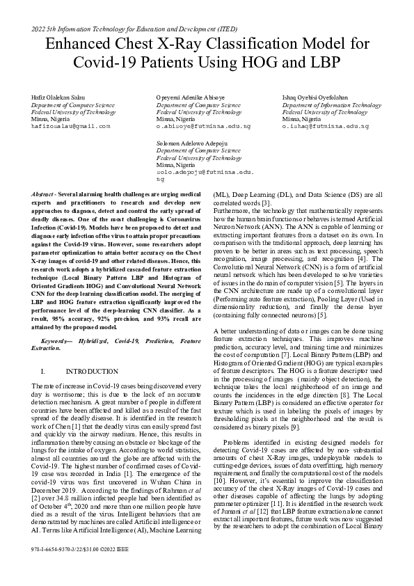 (PDF) Hybrid Feature CNN for COVID-19 X-Ray Classification
