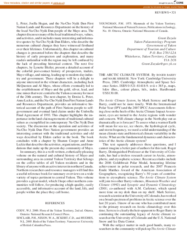 (PDF) The Arctic Climate System, by Roger Barry and Mark Serreze