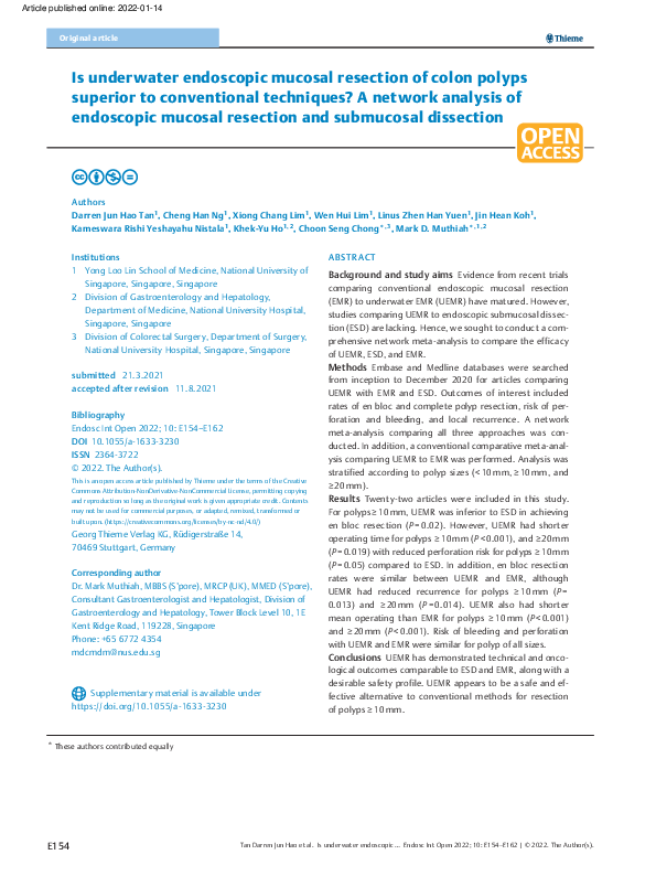 (PDF) Is underwater endoscopic mucosal resection of colon polyps ...