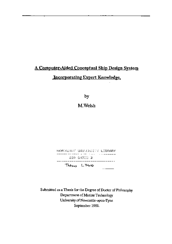 (PDF) A computer-aided conceptual ship design system incorporating ...