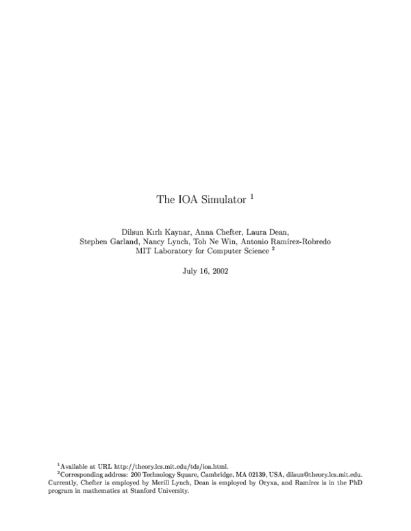 (PDF) The IOA Simulator