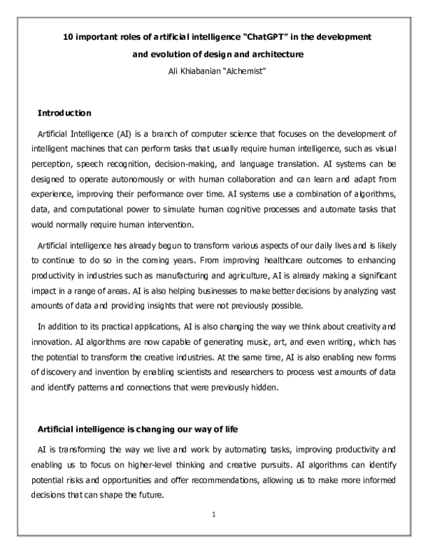 (PDF) 10 important roles of artificial intelligence “ChatGPT” in the development and evolution ...