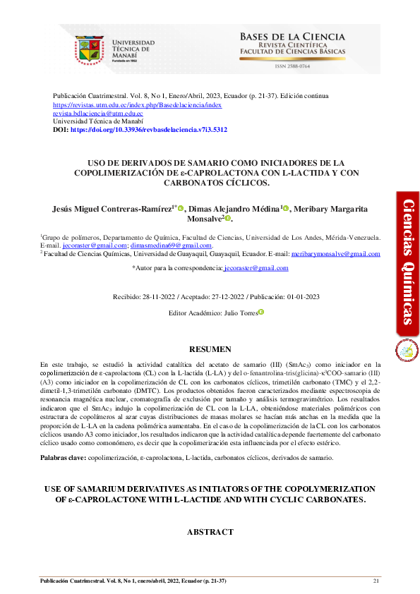(PDF) Uso De Derivados De Samario Como Iniciadores De La ...