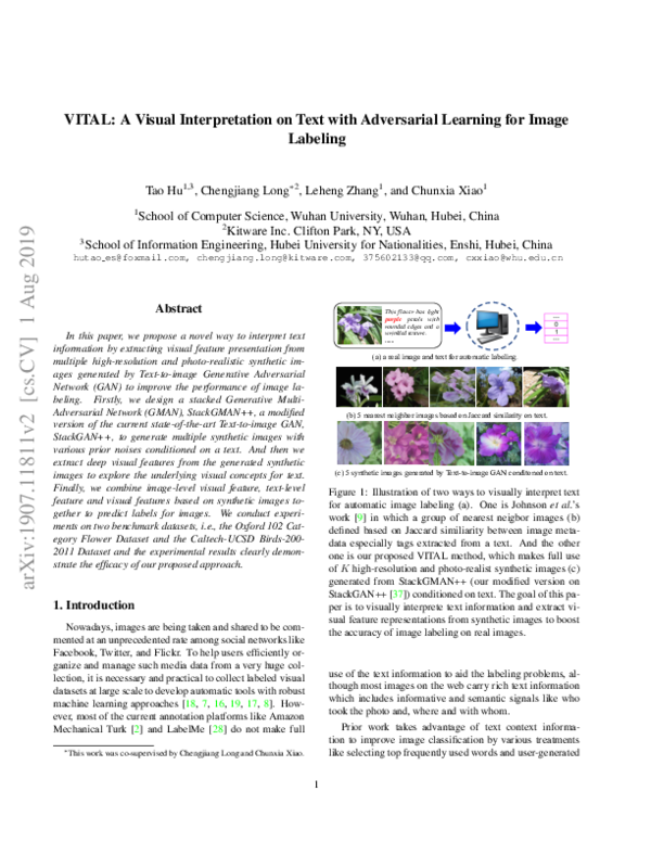 (PDF) VITAL: A Visual Interpretation on Text with Adversarial Learning ...