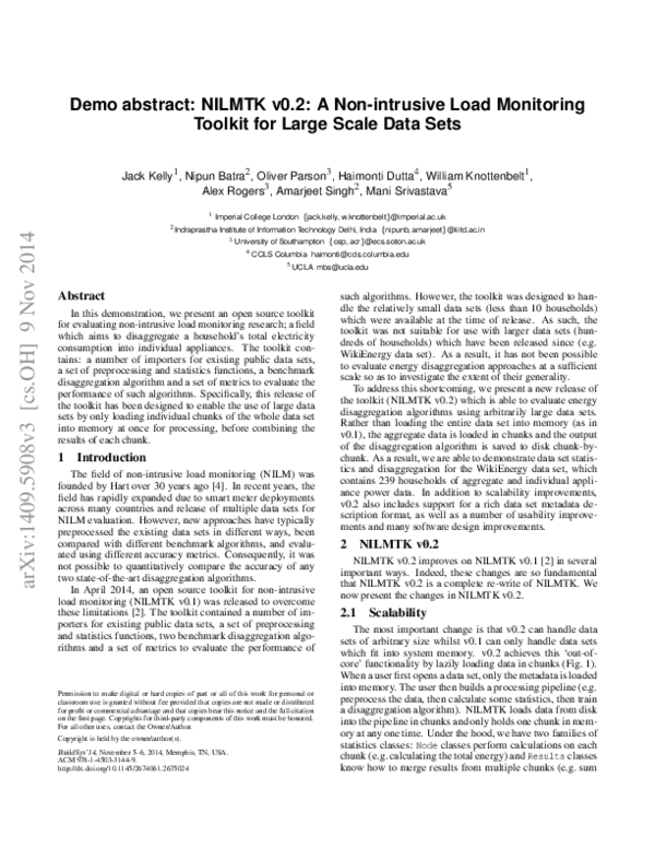 Pdf Nilmtk V02 A Non Intrusive Load Monitoring Toolkit For Large Scale Data Sets