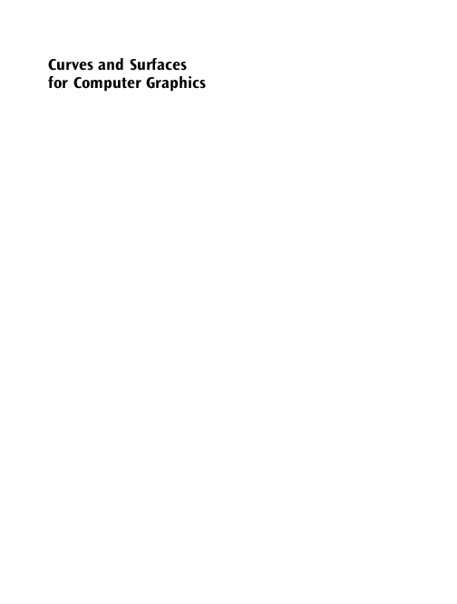 (PDF) Curves and Surfaces for Computer Graphics
