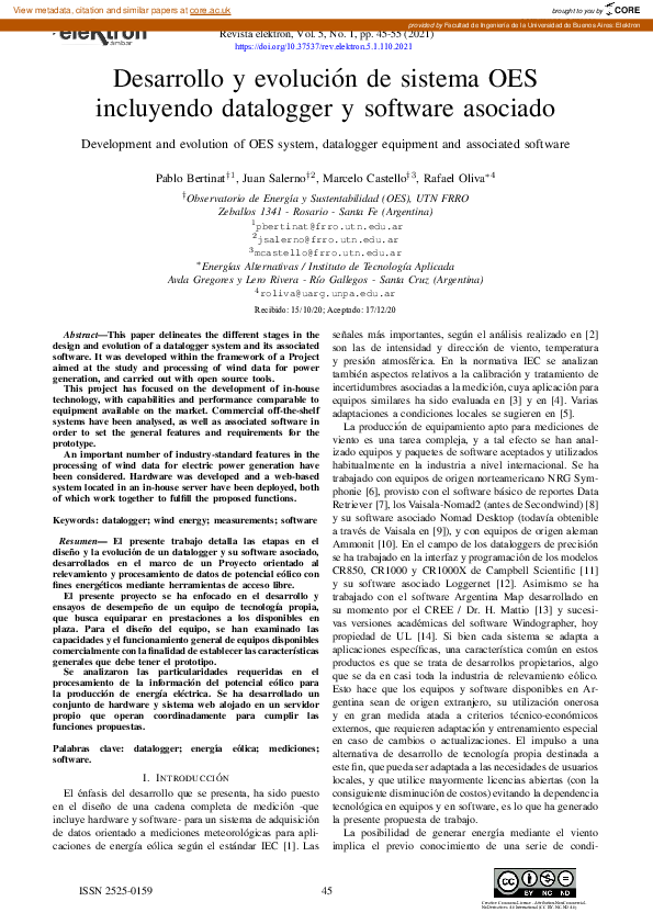(PDF) Desarrollo y evolución de sistema OES incluyendo datalogger y ...