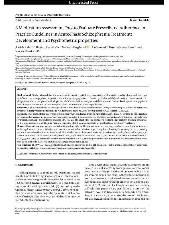 (PDF) A Medication Assessment Tool to Evaluate Prescribers' Adherence ...