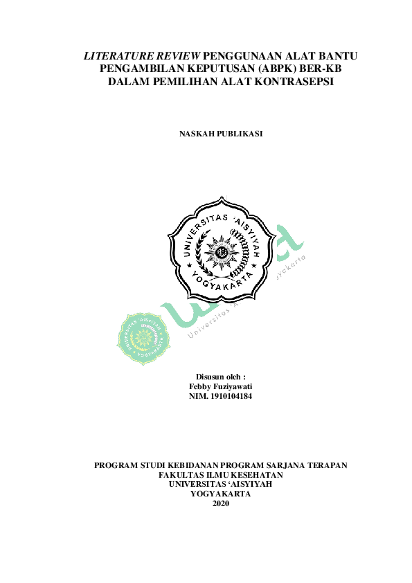 (PDF) Literature Review Penggunaan Alat Bantu Pengambilan Keputusan ...