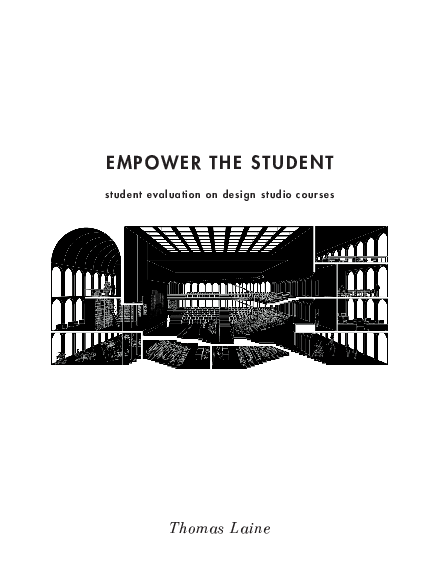 (PDF) Empower the student – Student evaluation on design studio courses