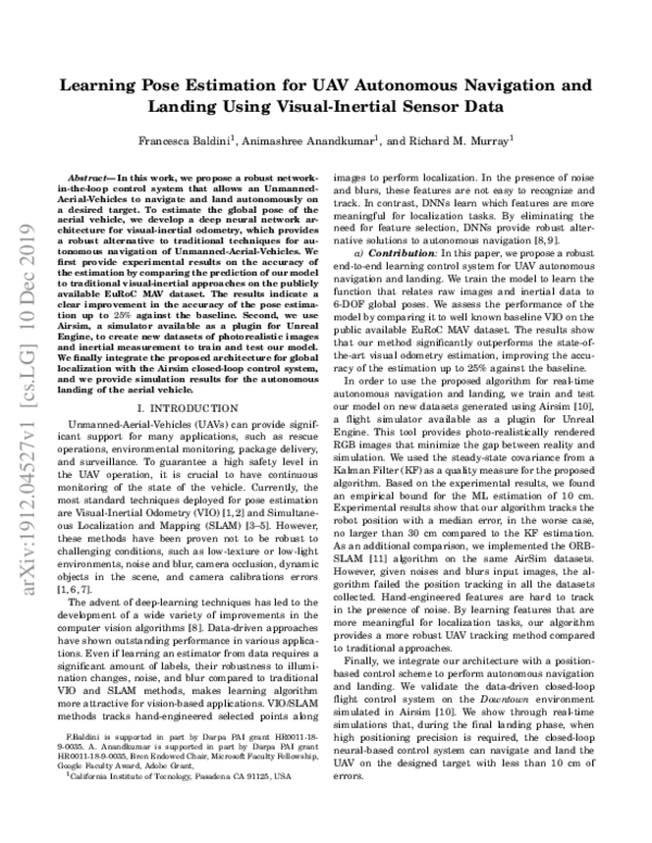 Pdf Learning Pose Estimation For Uav Autonomous Navigation And 0510