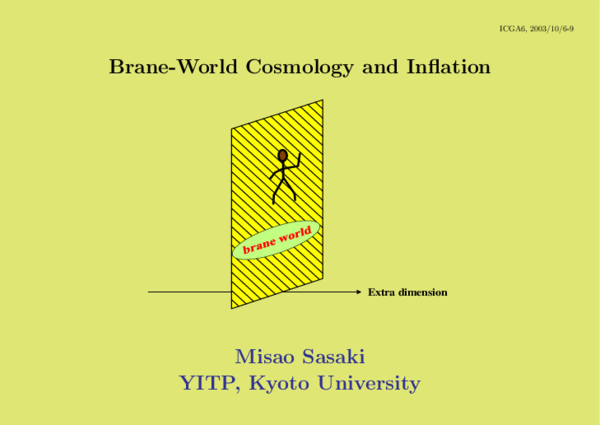 (PDF) Brane-world cosmology and inflation