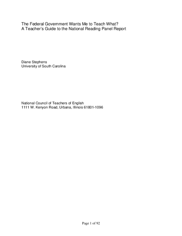(PDF) The Federal Government Wants Me to Teach What? A Teacher’s Guide ...