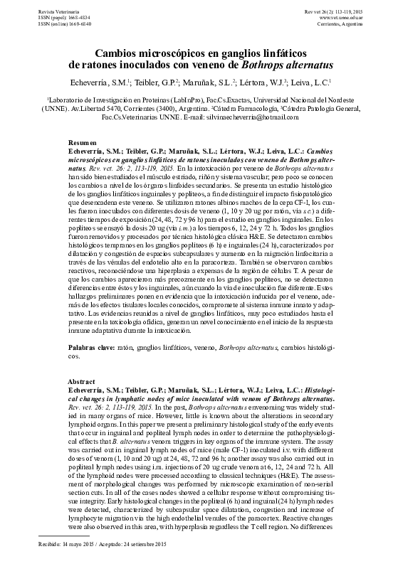 (PDF) Cambios microscópicos en ganglios linfáticos de ratones ...