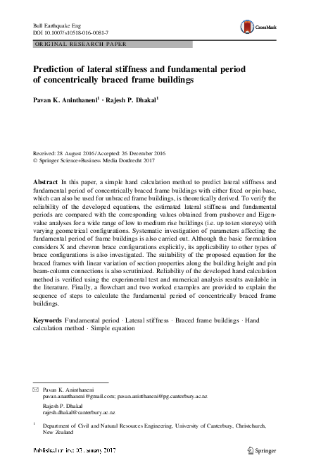 (PDF) Prediction of lateral stiffness and fundamental period of ...