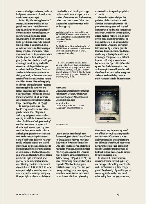 (PDF) Drawing on an interdisciplinary framework, Jenn Cianca’s Sacred ...