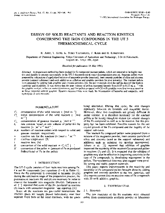 (PDF) Design of solid reactants and reaction kinetics concerning the ...