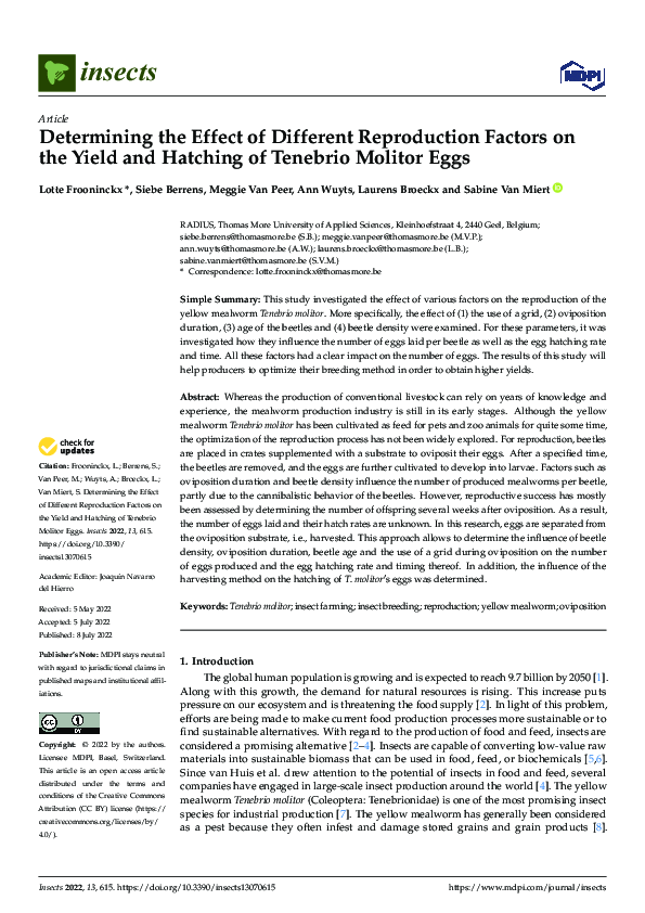 (PDF) Determining the Effect of Different Reproduction Factors on the ...