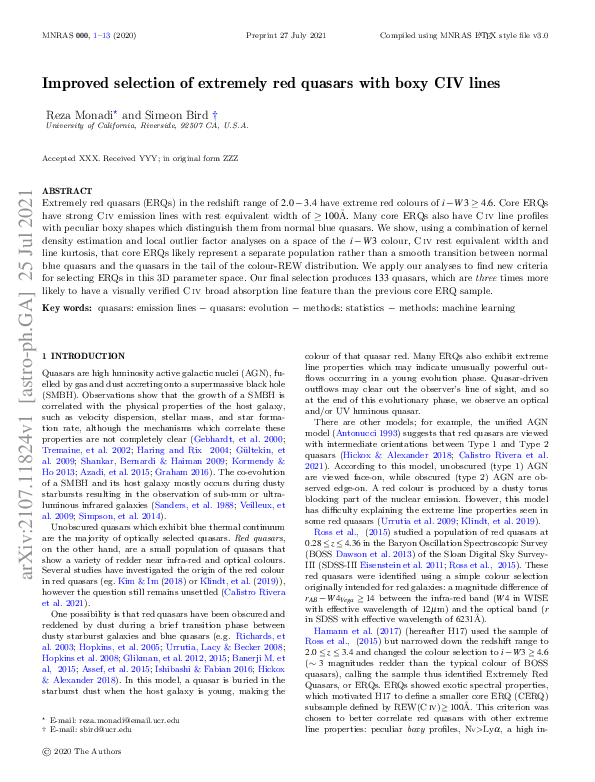 (PDF) Improved selection of extremely red quasars with boxy C iv lines ...