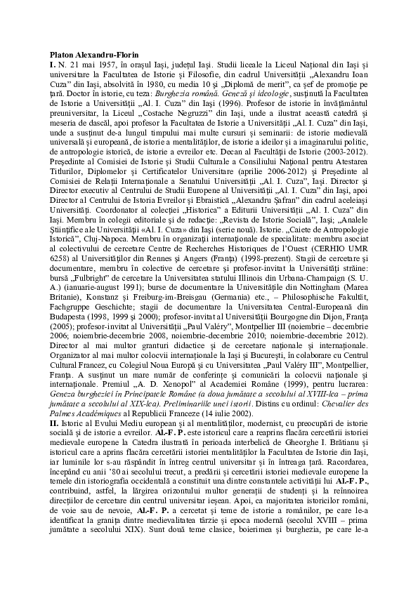 (DOC) Alexandru-Florin Platon