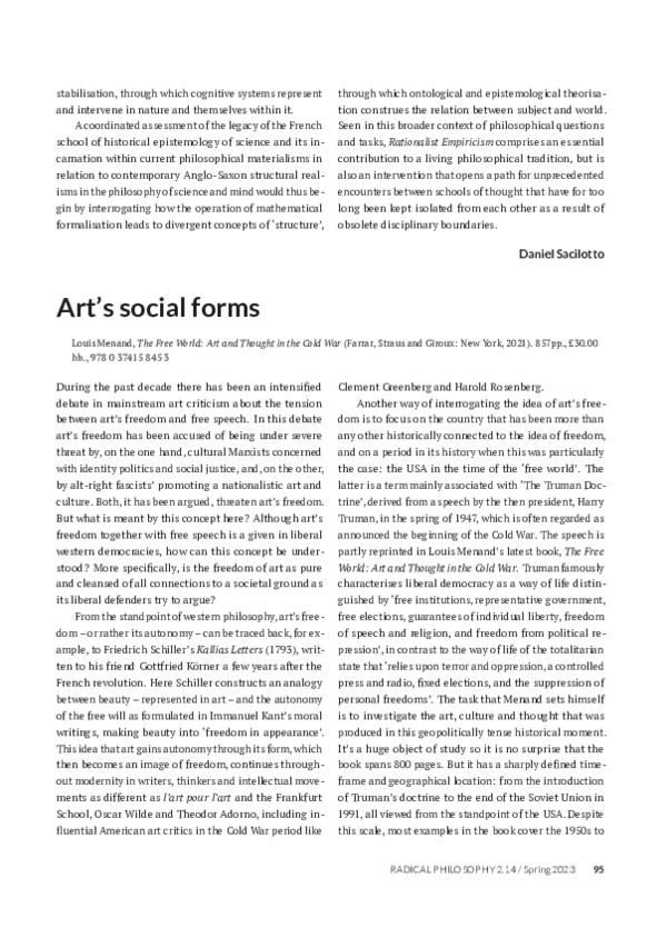 (PDF) Art's Social Forms