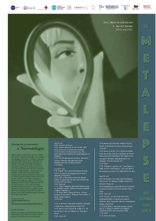 (PDF) Seminario permanente di narratologia V - La Métalepse au prisme ...