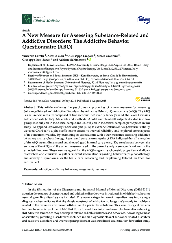 (PDF) A New Measure for Assessing Substance-Related and Addictive ...