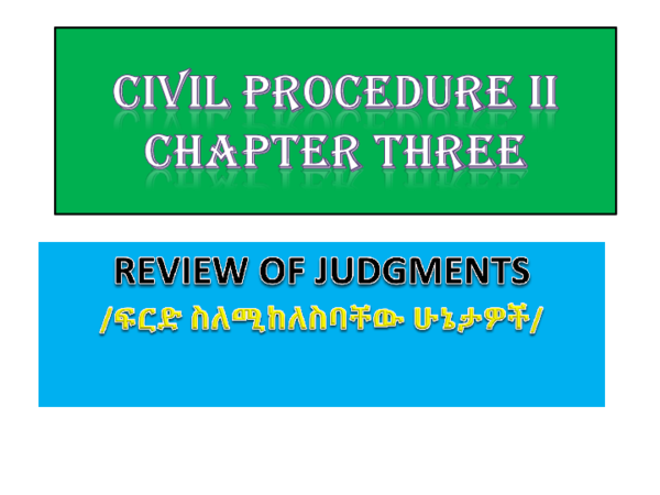 (PDF) Civil procedure chapter 3 review of judgments