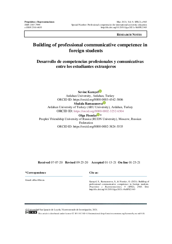 (PDF) Building of professional communicative competence in foreign ...