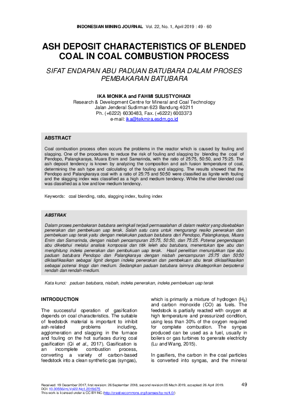 (PDF) Ash deposit characteristics of blended coal in coal combustion ...