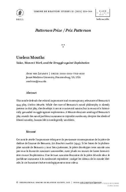 (PDF) Useless Mouths