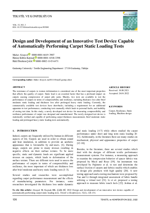 (PDF) Design and Development of an Innovative Test Device Capable of ... (PDF) Design and Development of an Innovative Test Device Capable of ...