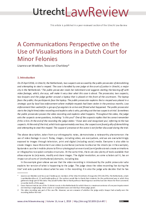 (PDF) A Communications Perspective on the Use of Visualisations in a ...