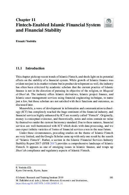 (PDF) Fintech-Enabled Islamic Financial System and Financial Stability