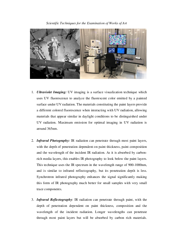(PDF) Scientific Techniques for the Examination of Works of Art