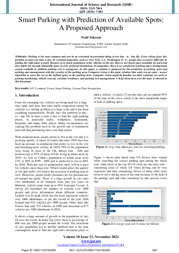 (PDF) Smart Parking with Prediction of Available Spots: A Proposed Approach