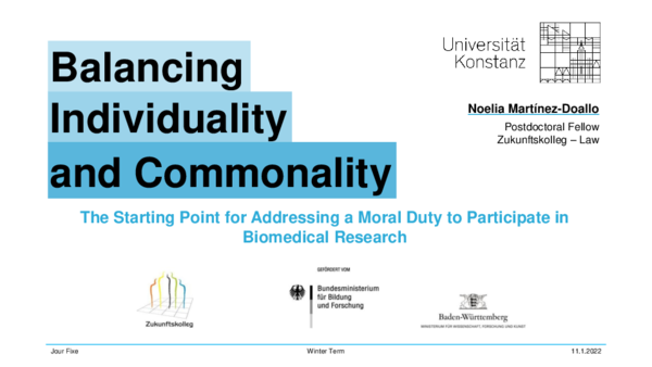 (PDF) Balancing Individuality and Commonality: The Starting Point for ...