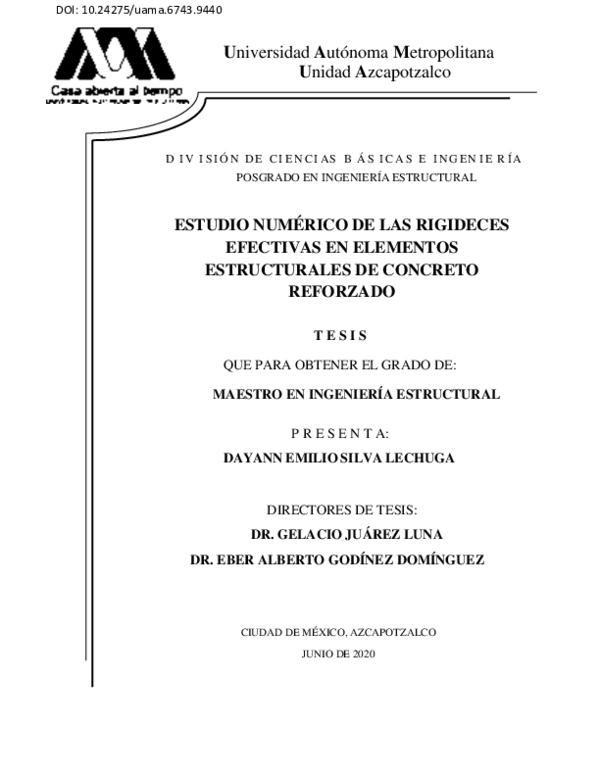 (PDF) Estudio numérico de las rigideces efectivas en elementos ...
